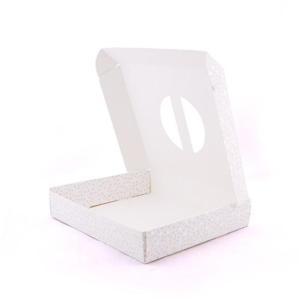 Quality white 100mm Width Hard Board Paper Box With Transparent Window for sale