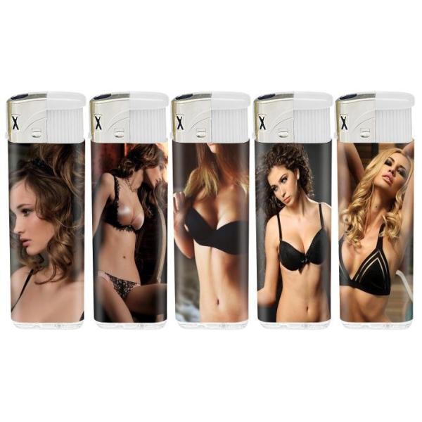 Quality Plastic Refillable Electronic Lighter with Wrapper Paper Customer Logo Wrapper for sale