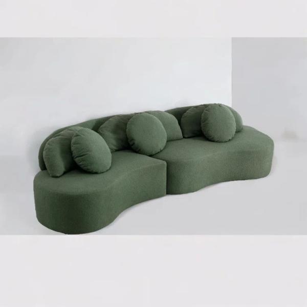 Quality Customized Boucle Fabric Sofa White Fabric Couch Set Home Luxury for sale