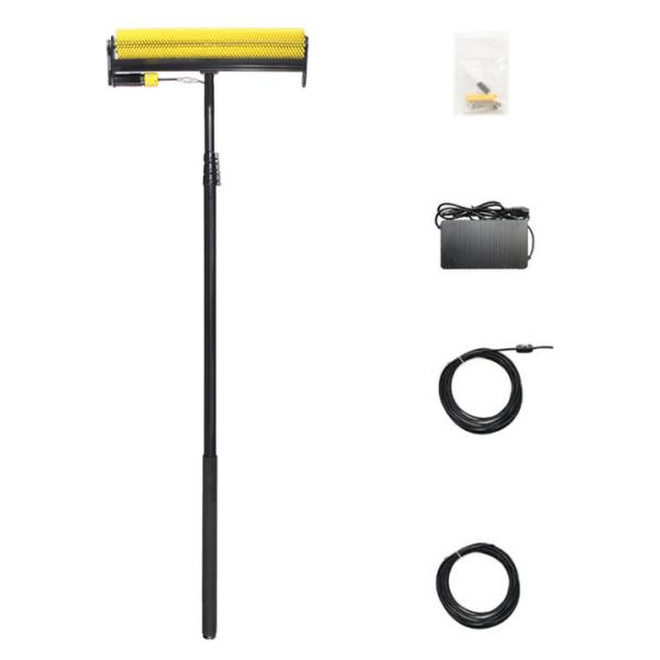 Quality Photovoltaic  Solar Panel Rotary Cleaning Robot Brush Outlet Manual Rotating Electric Water / Dry Roller for sale