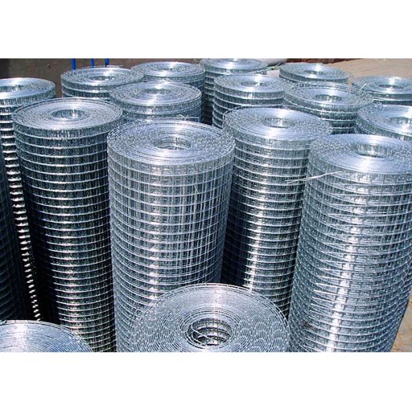Quality 15m 30m Silver Welded Electro Galvanized 12 Gauge Wire Mesh Roll For Concrete Construction Projects for sale