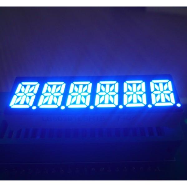 Quality 0.39 Inch 6 Digit 14 Segment Display Common Cathode Ultra Blue Process Control for sale