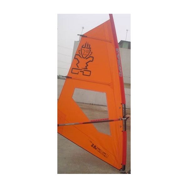 Quality 2.5m Orange Inflatable Windsurf Sail 7-25 Knots Wind Range Custom Logo for sale