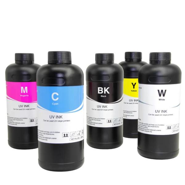 Quality 1000ml UV Digital Ink For DX5 DX7 XP600 TX800 Printers Opaque CMYKW V for sale