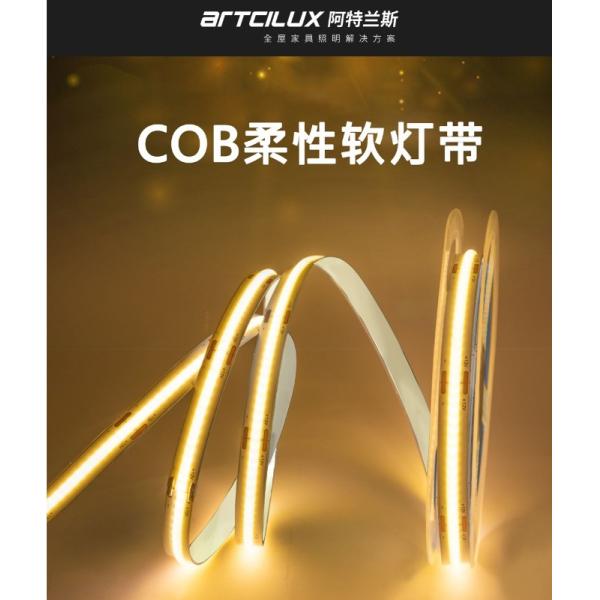 Quality Ultra Thin COB Flexible LED Strip Light Waterproof IP65 For Soft Lighting for sale