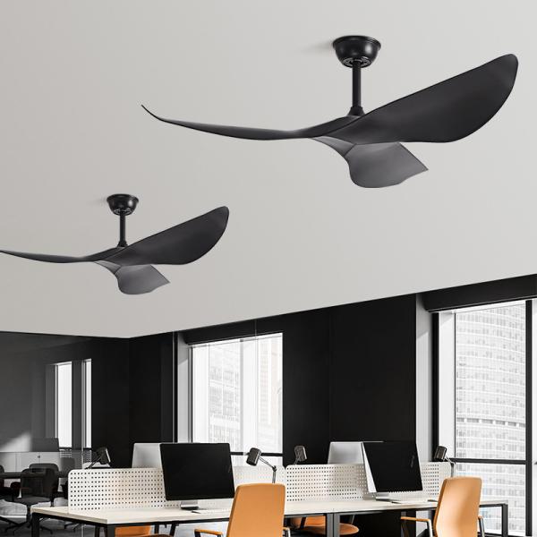 Quality Modern Decorative 52 Inch Black / White Ceiling Fan Without Light BLDC Motor for sale