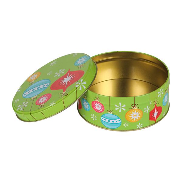 Quality Large Metal Cookie Tin Vintage Tin Boxes for Cookies Wholesale Round Tin for sale