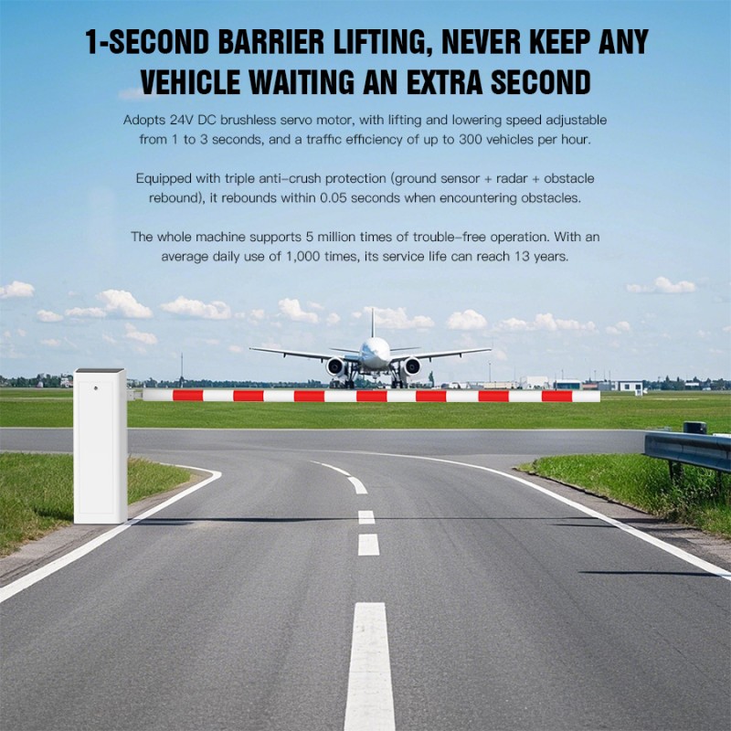 CW242 DC Brushless Automatic Barrier Gate front view