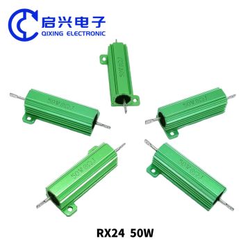 Quality RX24 Green Aluminum Case Wirewound Resistor LED Decoding Power Resistor 10w for sale