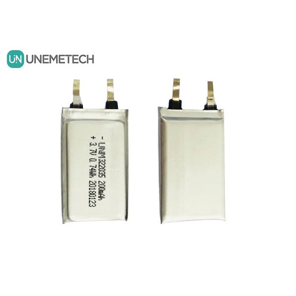 Quality Rechargeable Custom Li Polymer Battery 322035 3.7V 200mAh for Wireless Headsets for sale