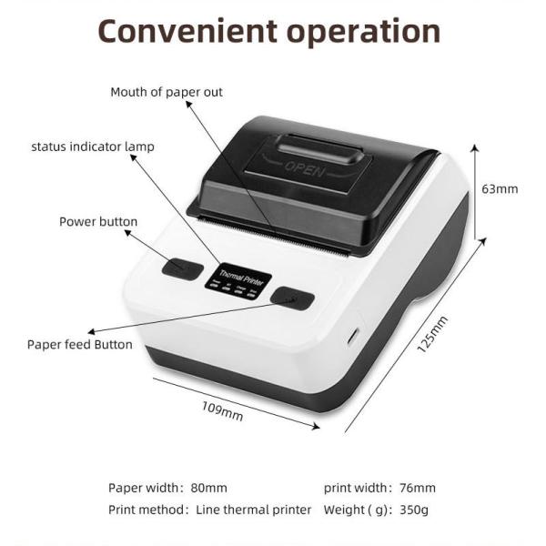 Quality Android Handheld Mobile POS with 80mm Printer 3 Inch USB Portable POS Thermal for sale