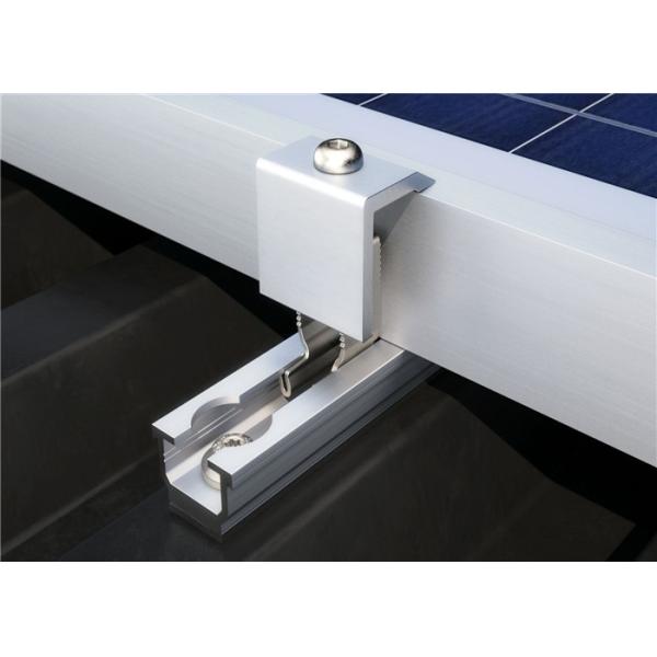 Quality Thin Film Frameless Solar Panel Clamps Semi Flexible Mounting Brackets Anodized for sale