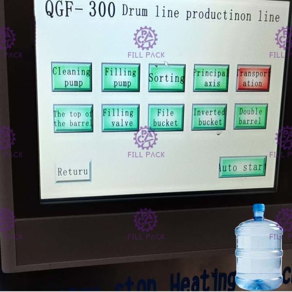 Quality 300BPH 18.9l 5 Gallon Water Filling Machine PLC Control With Touch Screen for sale