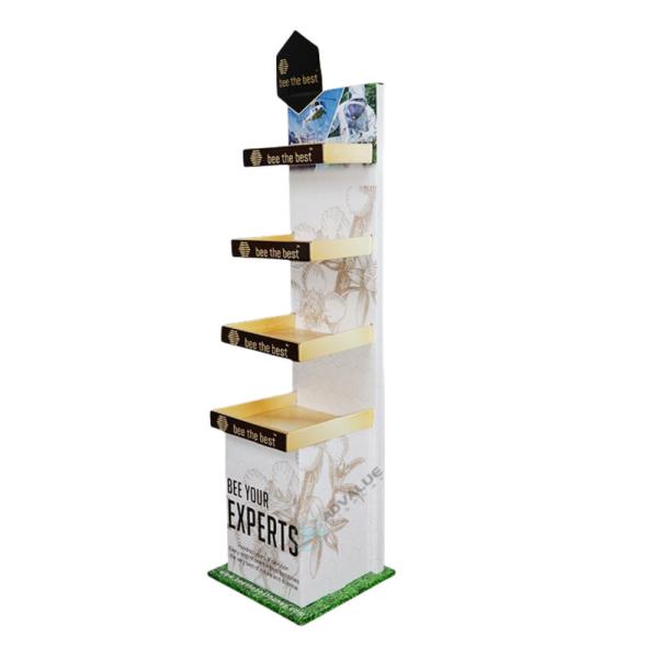 Quality Flat Packed Cardboard Stand Display Pedestals For Promotion / Advertising for sale
