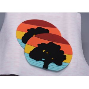 Quality Eco Friendly Custom Garments Screen Printed Patches With Silicone Logos for sale