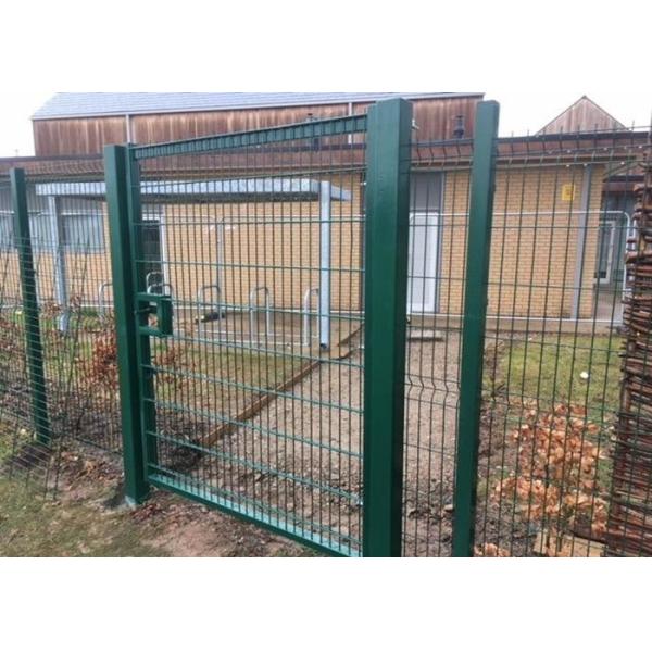 Quality 40x40mm Green Pvc Coated Wrought Iron Side Gates for sale