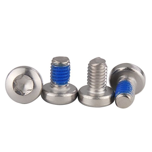 Quality Pan head Torx slot full threaded nylon glue patched machine screws for sale