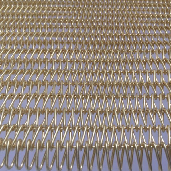 Quality Architectural Round Wire Spiral Link Mesh , Decorative Woven Mesh For Stairway for sale