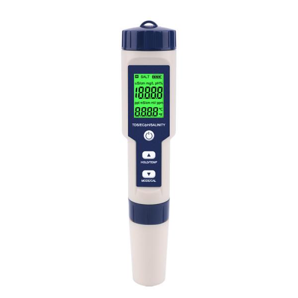 Quality 5 - In - 1 Water Quality Tester PH/TDS/EC/Salinity/Temp Meter For Home Aquarium for sale