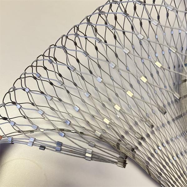 Quality Decorative Ferrule Flexible Stainless Steel Wire Rope Mesh for sale