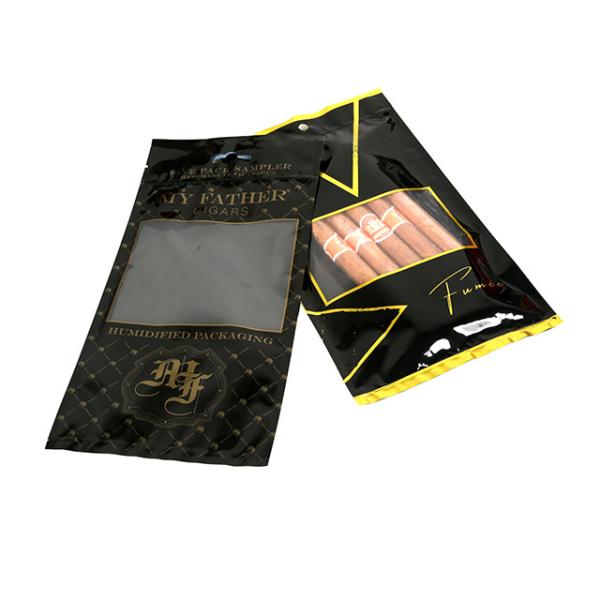 Quality Wholsale Custom Printed Cheap Resealable Plastic Cigar Humidity Bags for sale