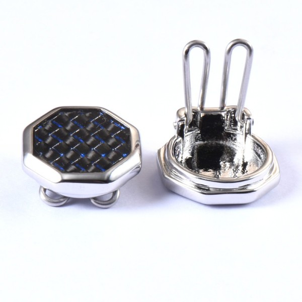 Quality Carbon Fiber Inlay Cufflinks Tie Clips Button Covers For Men Dress Shirt And Tux Shirt for sale