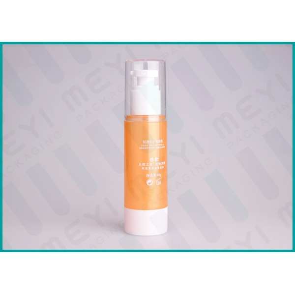 Quality Plastic Airless Pump Cosmetic Packaging , Various Volumes Foundation Pump Bottle for sale