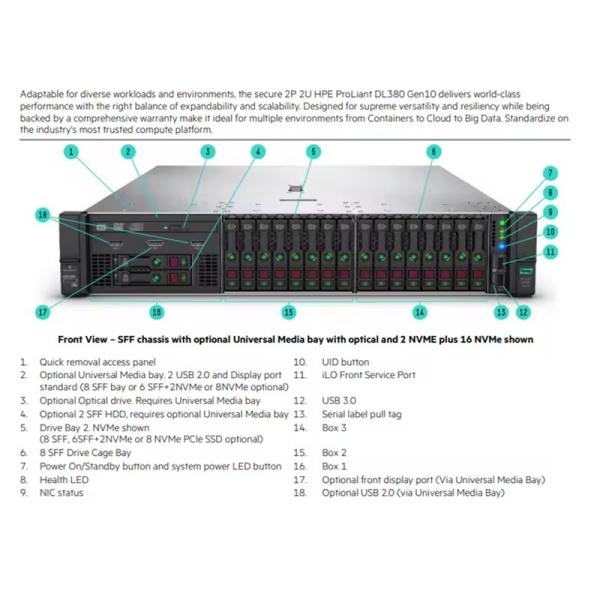 Quality DL380 G10 Gold 5218 Server CPU HPE Memory Server Computers with Fast Processing for sale