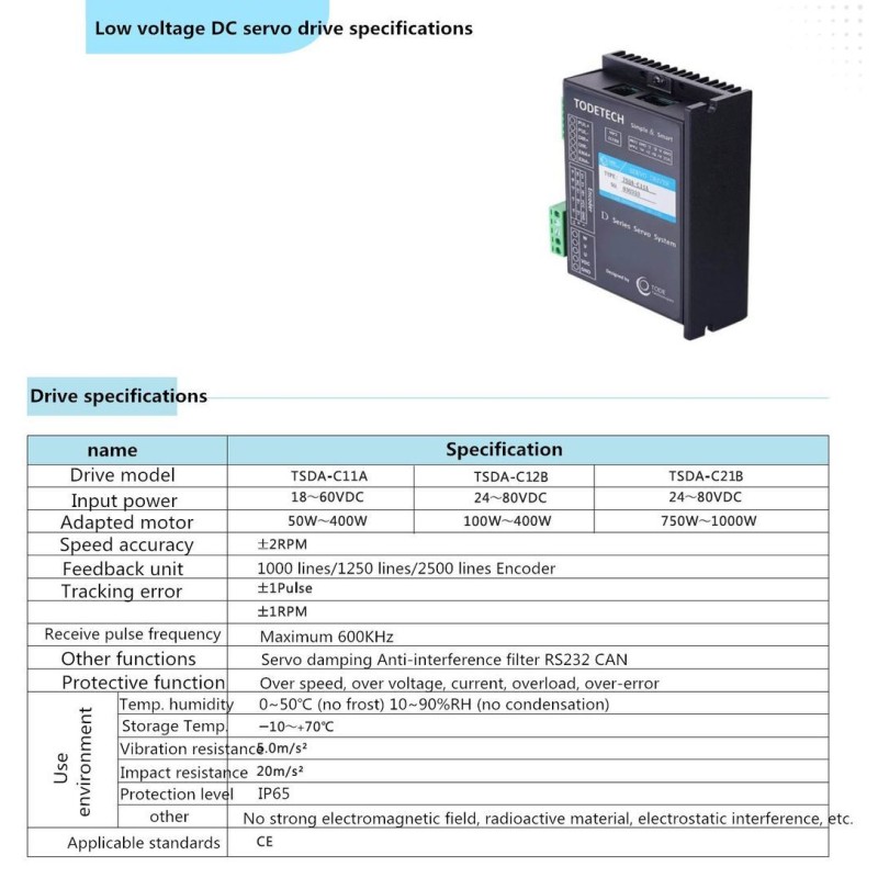 100W 3000rpm Low Voltage DC Servo Motor Stepping Micro Motor
