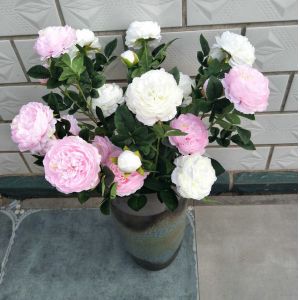 Quality Decorative Artificial Flower Bouquet Peony Flowers For Home Wedding for sale