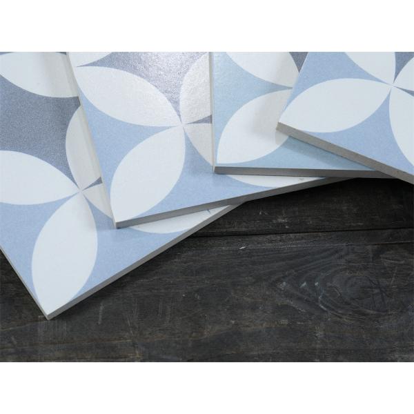 Quality Blue Gray Ceramic Rustic Tile 20x20cm Clay Indoor Wall for sale