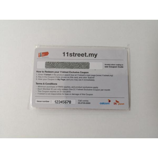 Quality 350gsm Art Paper Scratch Card With Zebra Cover PIN Random Number Printed for sale