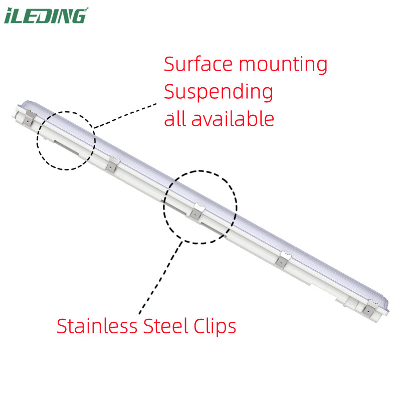 Quality LED Vapor Tight Garage Light Fixture Dimmable IP66 LED Tri-proof Light with CRI for sale