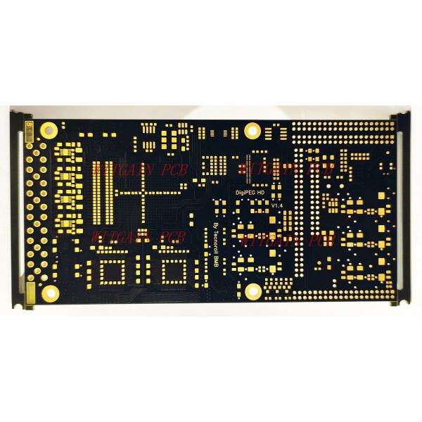 Quality 6 Layer HDI PCB Board FR4 High Tg Material Black Solder Mask 4 Mil Min Hole for sale