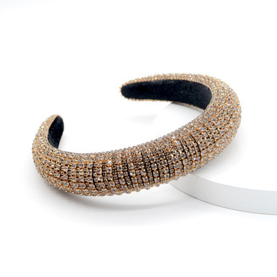 Quality Luxury Rhinestone Silk Makeup Headband 100g Weight 3cm Width for sale