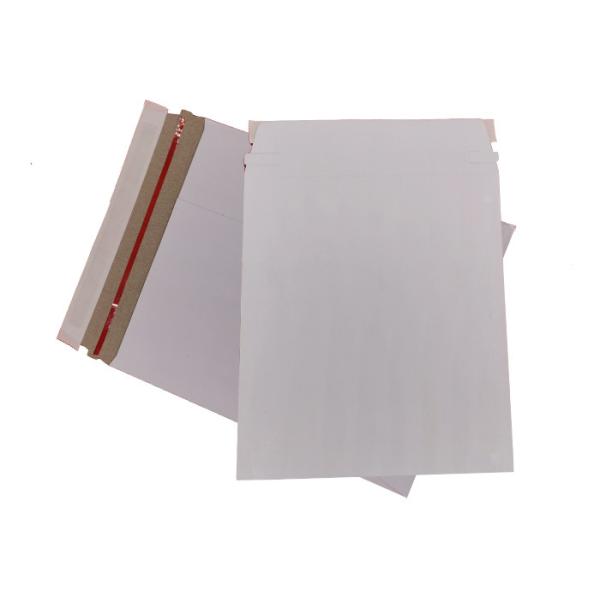 Quality Lightweight 13x13cm Recycled Rigid Mailers White Cardboard Envelopes for sale