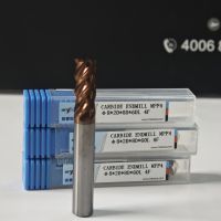 Quality Solid Carbide Dry Wet Machining 8mm Universal 4 Flutes Flat End Mill Φ8x20x8Dx60mm for Cutting Carbon Steel and Low-Carbon Alloy Steel for sale