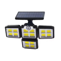 Quality Wall Mount Solar Garage Four Heads Led Motion Sensor Security Light for sale