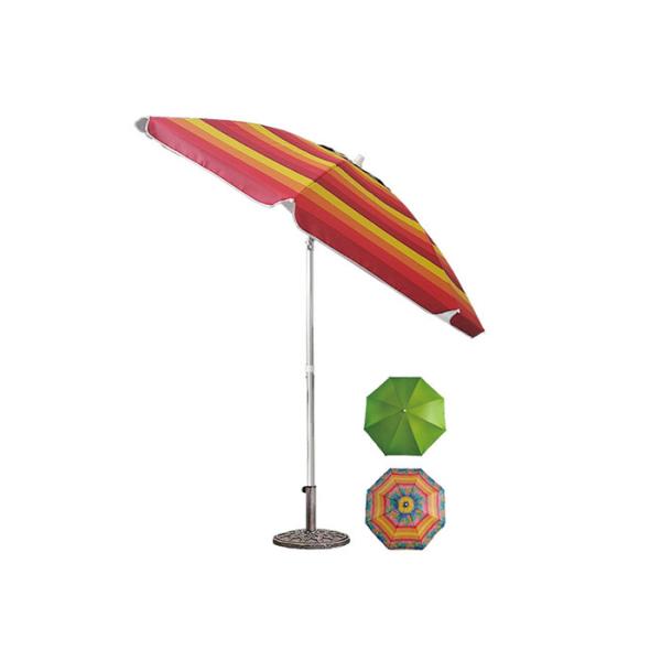 Quality Courtyard Folding Beach Umbrella , Outdoor Parasol Umbrella UV Resistant for sale
