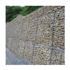 Quality Galvanized Iron Wire Welding Pattern PVC Coated Gabion Basket for Flood Control for sale