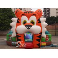 Quality 25'x18' indoor big tiger inflatable toddler bouncy castle made of lead free for sale