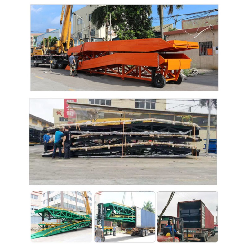 10T-10M Customized Blue Loading And Unloading Goods Hydraulic Dock Ramp 0