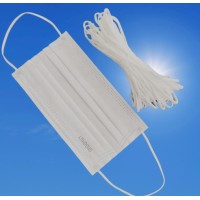 Quality ECO Friendly White Adjustable Elastic Ear Loops For Masks 3.5MM 4MM 5MM for sale