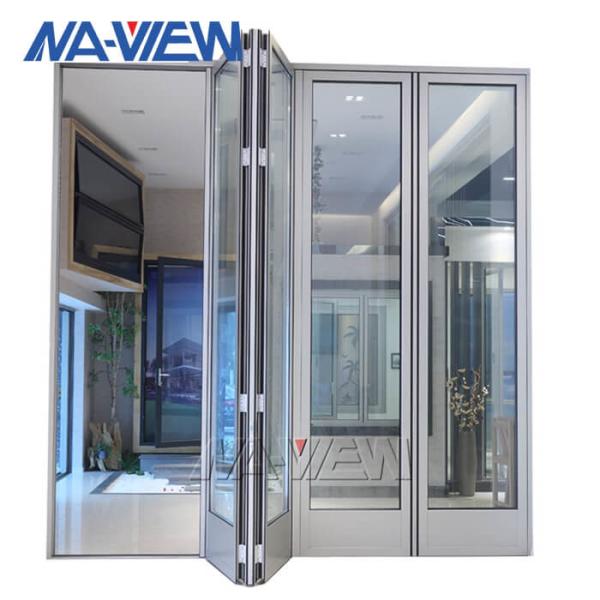 Quality Waterproof Bifold Glass Windows Grey Aluminium Folding Windows for sale
