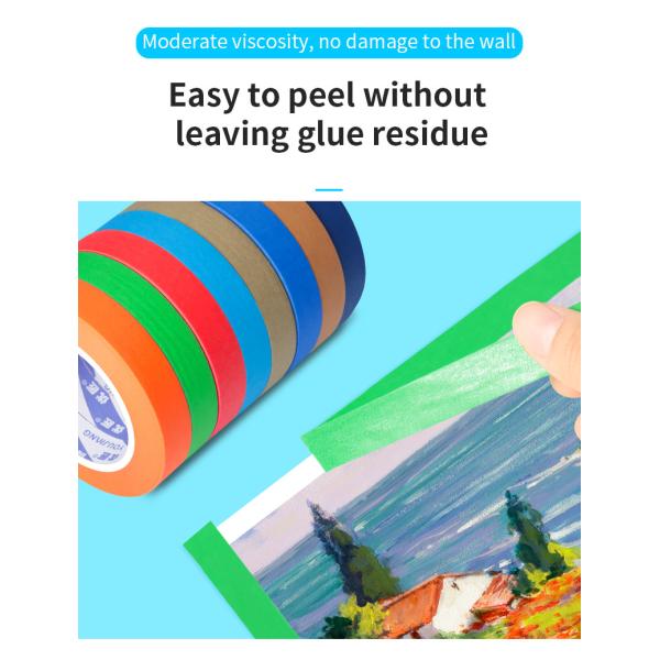 Quality Customized Heat Resistant Multi Colored Masking Tape For Painting for sale