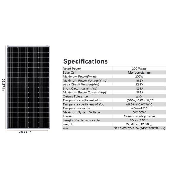 Quality 200w Solar Panel Kit 12v Battery Charger 60a Controller Rv Camper Boat Caravan for sale