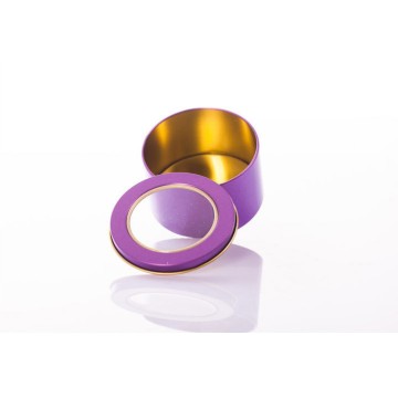 Quality Medium Large Round Tin Box With PET Window For Cookie Cake And Biscuit for sale