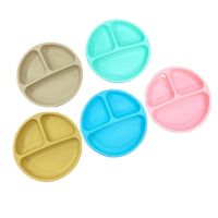 Quality Baby Tableware BPA Free Light Soft Silicone Plate with Suction Design Style None for sale