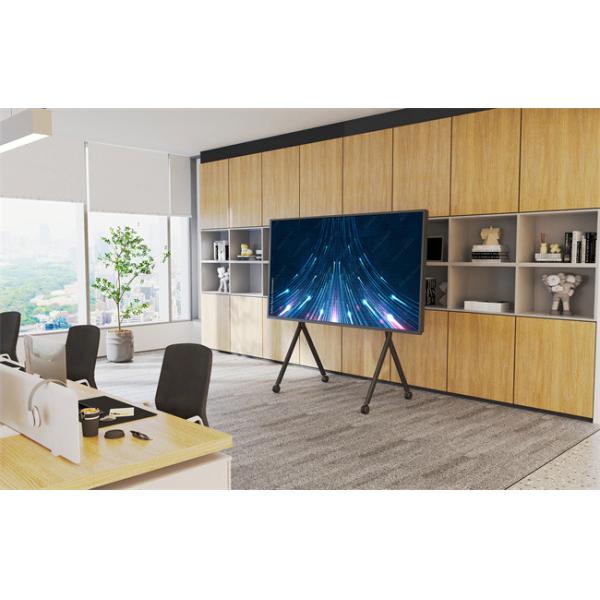 Quality 265Lbs Capacity TV Floor Stand Flat Panel 65in Floor Tv Stand With Mount Cold Rolled Steel for sale