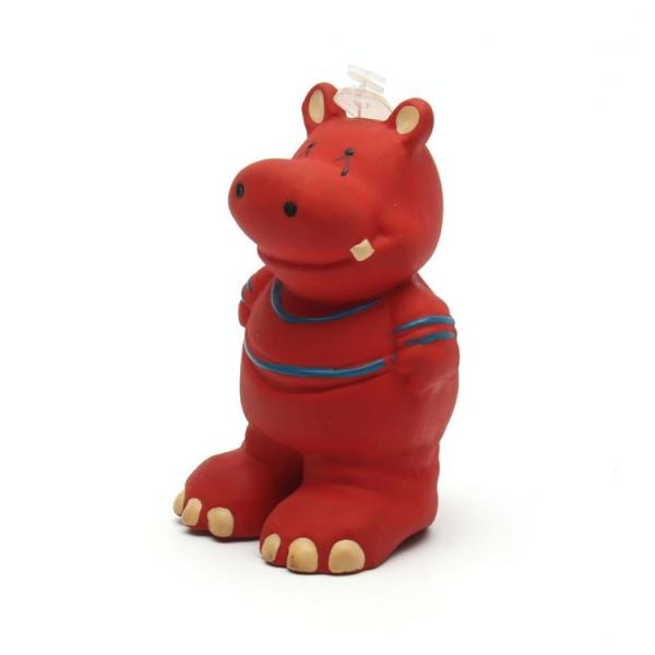 Quality Eye Catching Latex Durable Squeaky Toys For Pit Bulls Red Hippo  Shape for sale